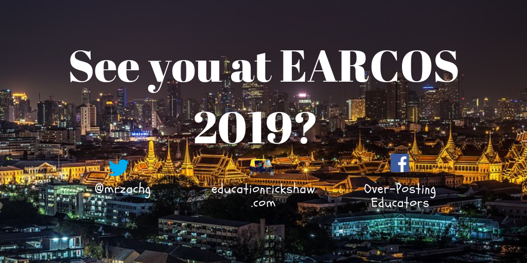 EARCOS Teacher’s Conference is in Bangkok this year and I’m presenting ...